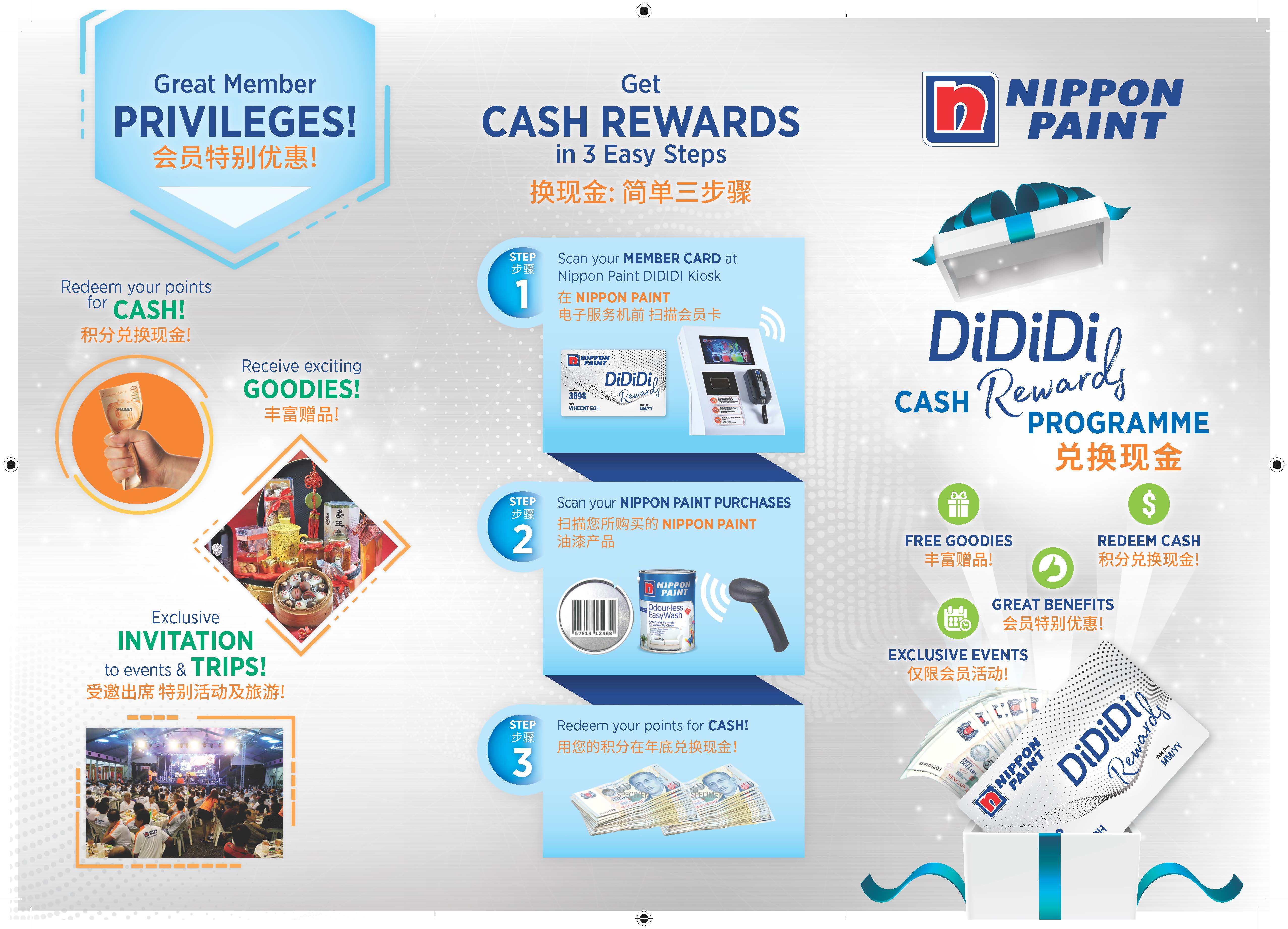 DiDiDi Cash Rewards Programme - Nippon Paint Trade